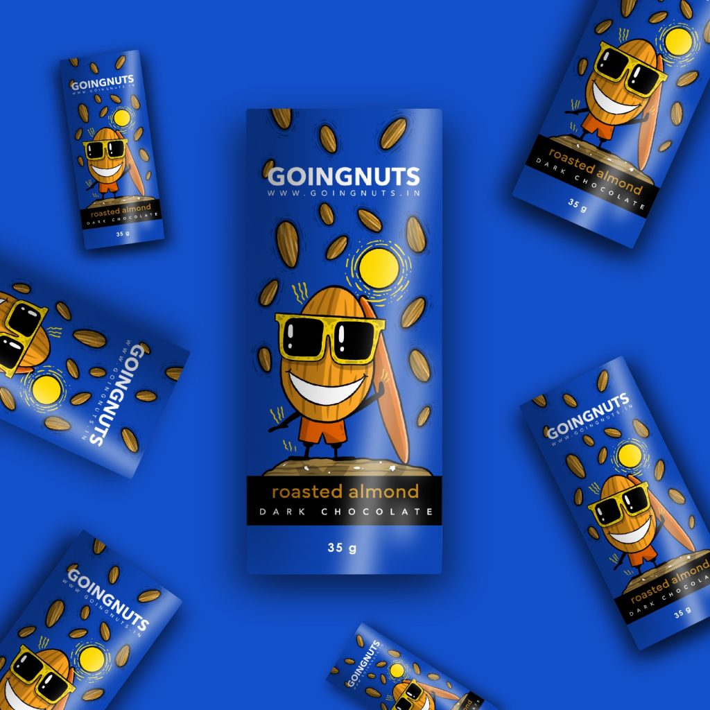 Buy Roasted Almond Chocolate Bar Online | GoingNuts